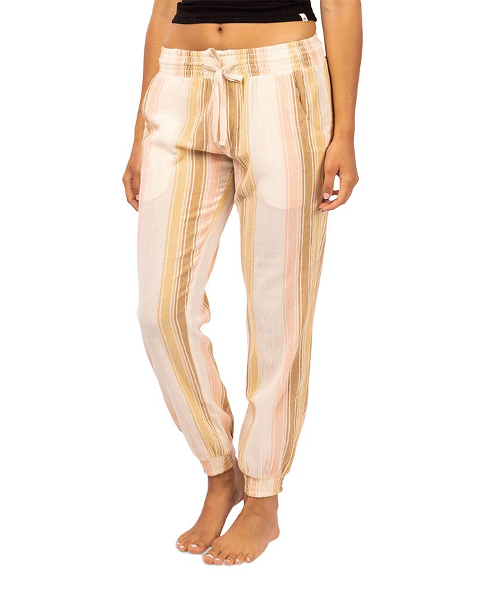 Rip Curl Juniors' Striped Classic Pull-On Surfer Pants - Macy's