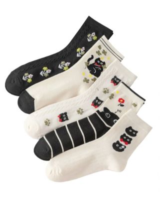 Stems Women's Pop Kitty Crew Sock Five Pack - Macy's