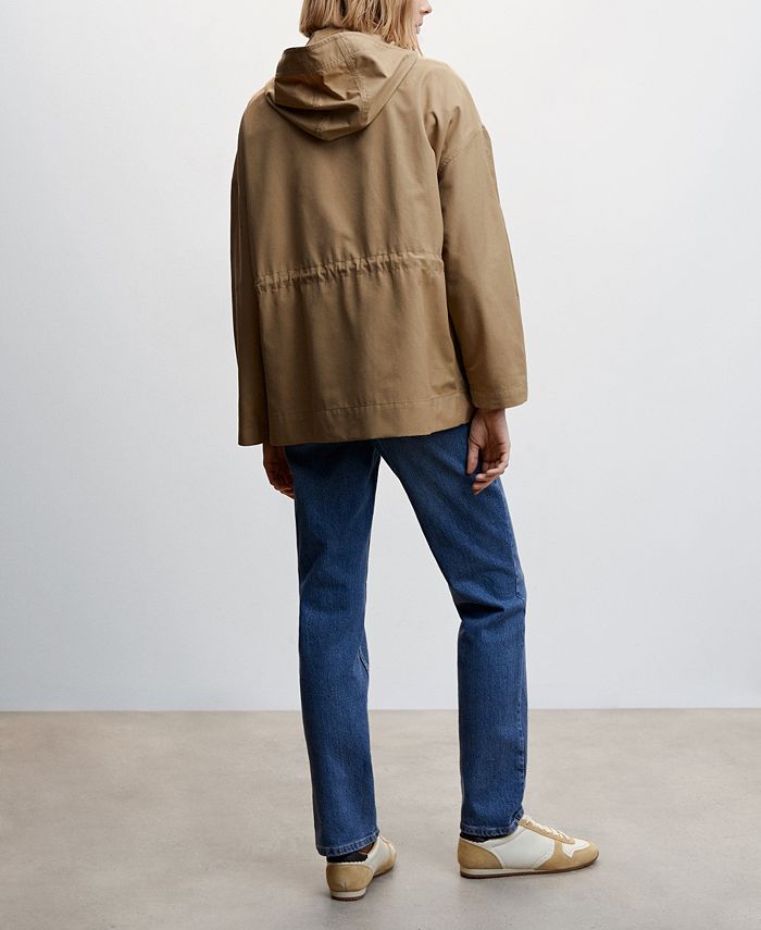 MANGO Women's Pocket Hooded Parka - Macy's