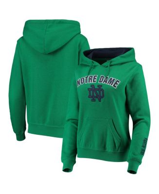 Women's Kelly Green Notre Dame Fighting Irish Arch and Logo 1 Pullover ...