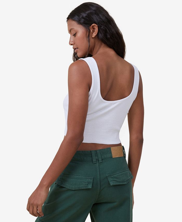 COTTON ON Women's The One Rib Crop Tank - Macy's