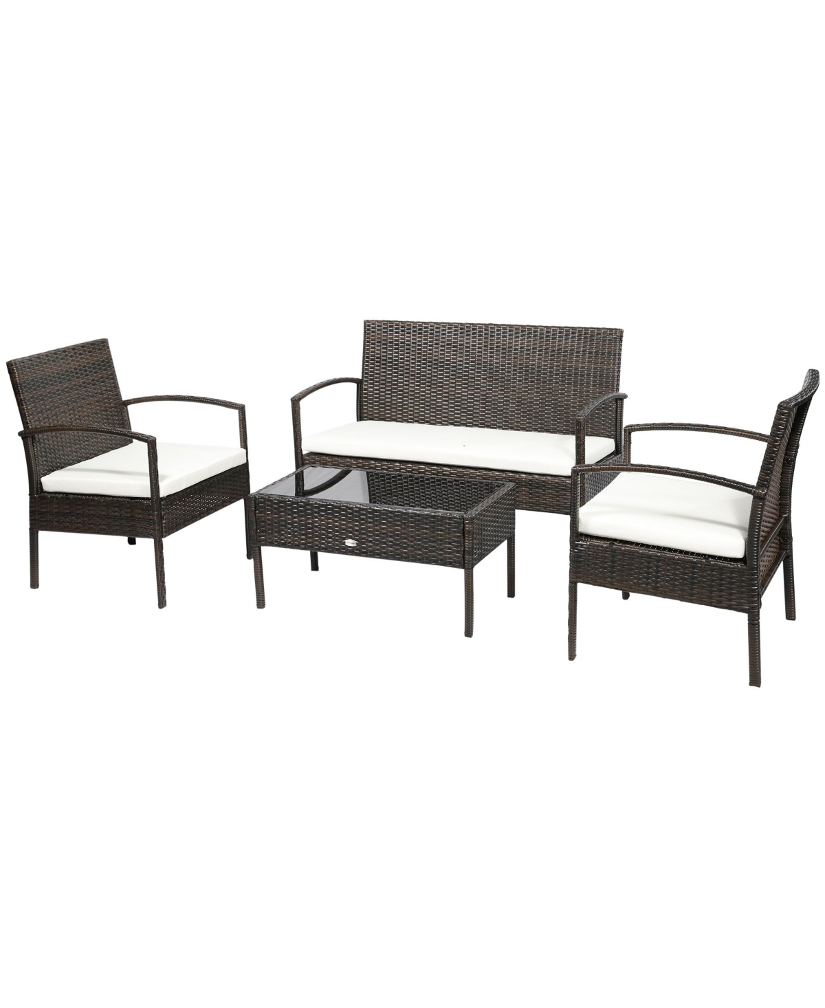 Click here for Outsunny Patio Furniture Set  4pc w/ Loveseat  Cha... prices