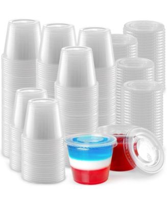 Zulay Kitchen 200 Pack Clear Jello Shot Cups with Lids - Disposable ...
