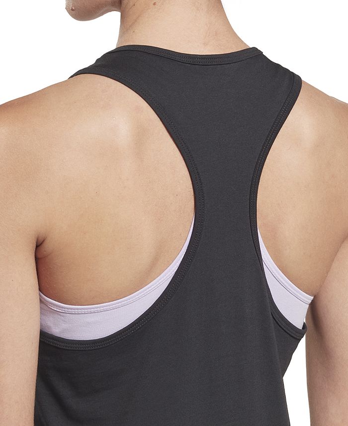 Reebok Women's Vector Graphic Logo Racerback Tank Top - Macy's