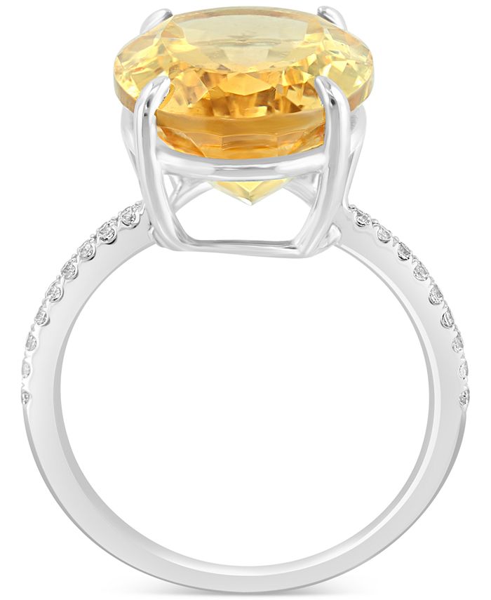 EFFY Collection EFFY® Citrine & White Sapphire Ring in Sterling Silver ...