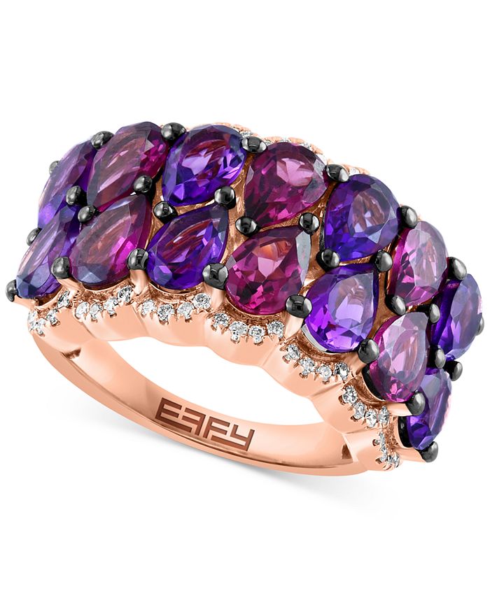 EFFY Collection EFFY® Amethyst (2-1/10 ct. t.w.), Rhodolite (3 ct. t.w ...