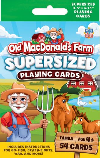 Masterpieces Old MacDonald's Farm Jumbo Playing Cards for Kids - Macy's