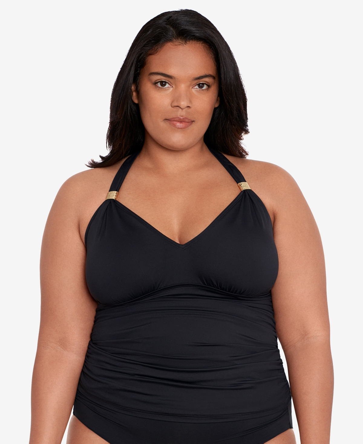 Click here for Lauren Ralph Lauren Plus Size Halter Tankini Top -... prices