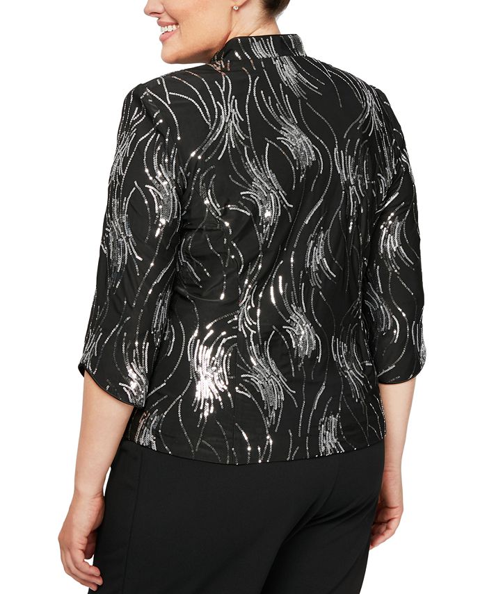 Alex Evenings Plus Size Sequined Twinset - Macy's