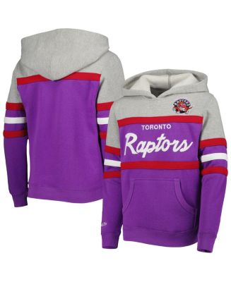 Big Boys and Girls Mitchell & Ness Heather Gray, Purple Toronto Raptors ...