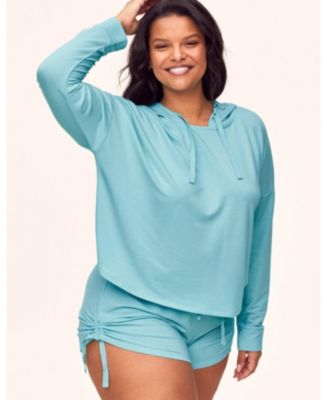 Adore Me Plus Size Abbey Hoodie & Short Loungewear Set - Macy's