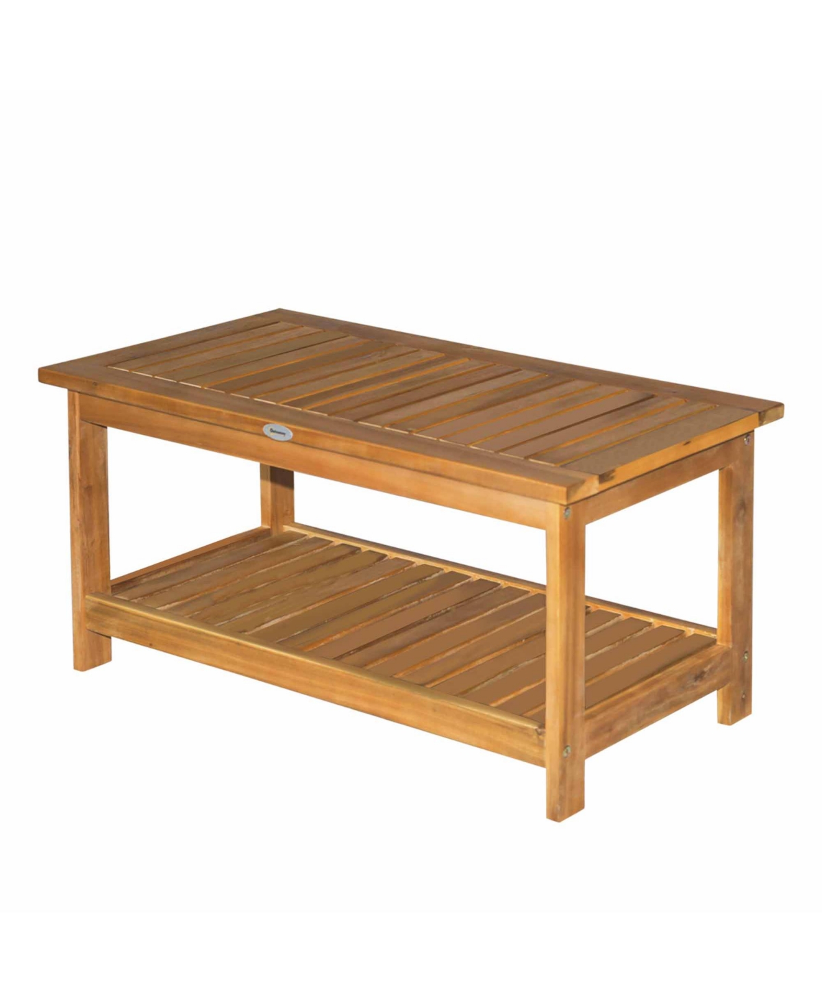 Click here for Outsunny 35.5" x 17.75" 2-Tier Acacia Wo... prices