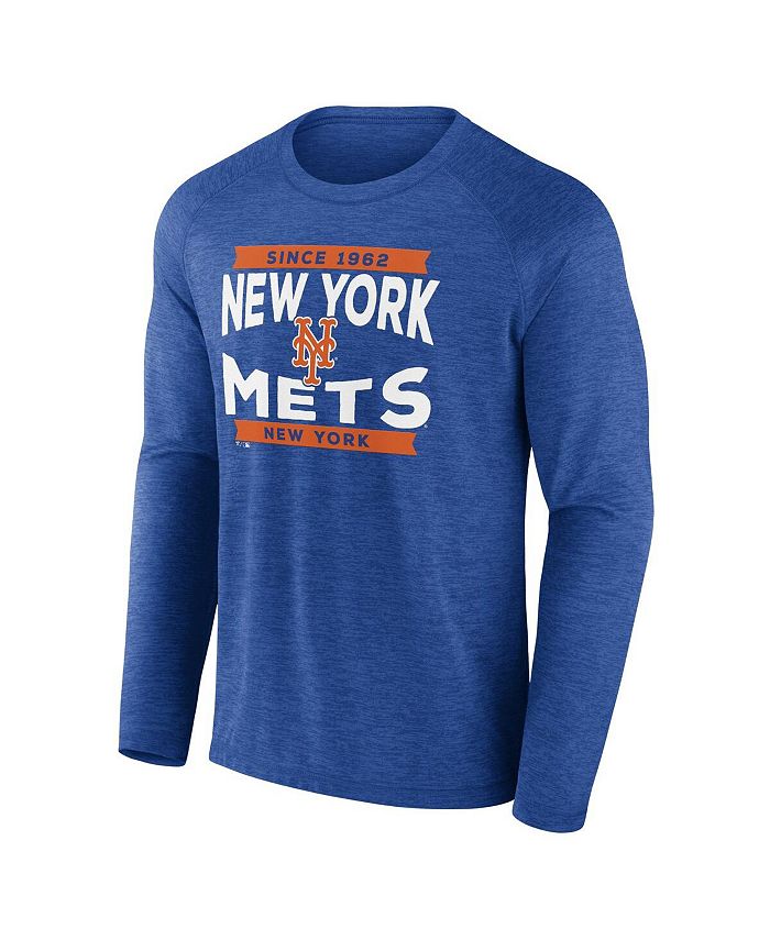 Fanatics Men's Royal New York Mets Heroic Play Raglan Long Sleeve T ...