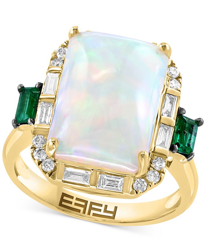 EFFY Collection EFFY® Ethiopian Opal (4-3/8 ct. t.w.), Emerald (1/2 ct ...