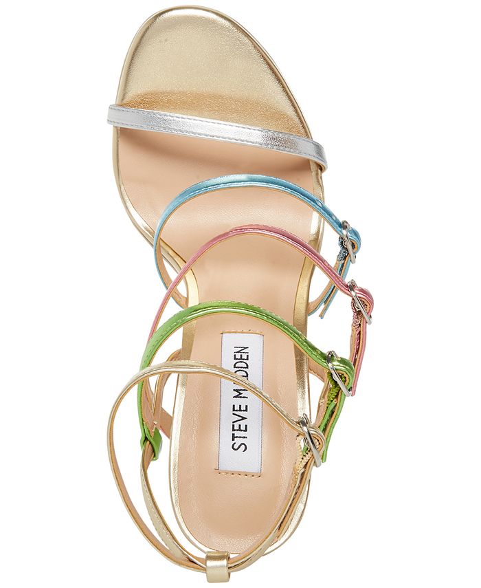 Steve Madden Women's Jubilant Strappy Buckled Platform Stiletto Sandals ...