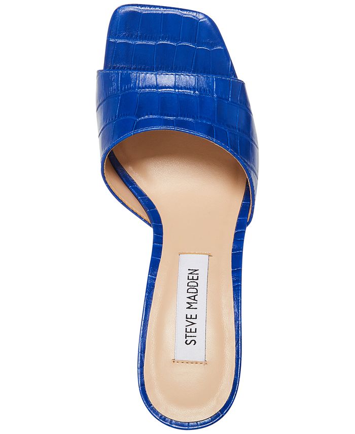 Steve Madden Womens Alaya Slip On Block Heel Mule Sandals Macys