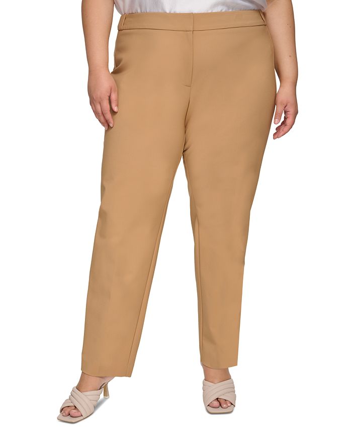 Calvin Klein Plus Size Infinite Stretch Slim Leg Pants - Macy's