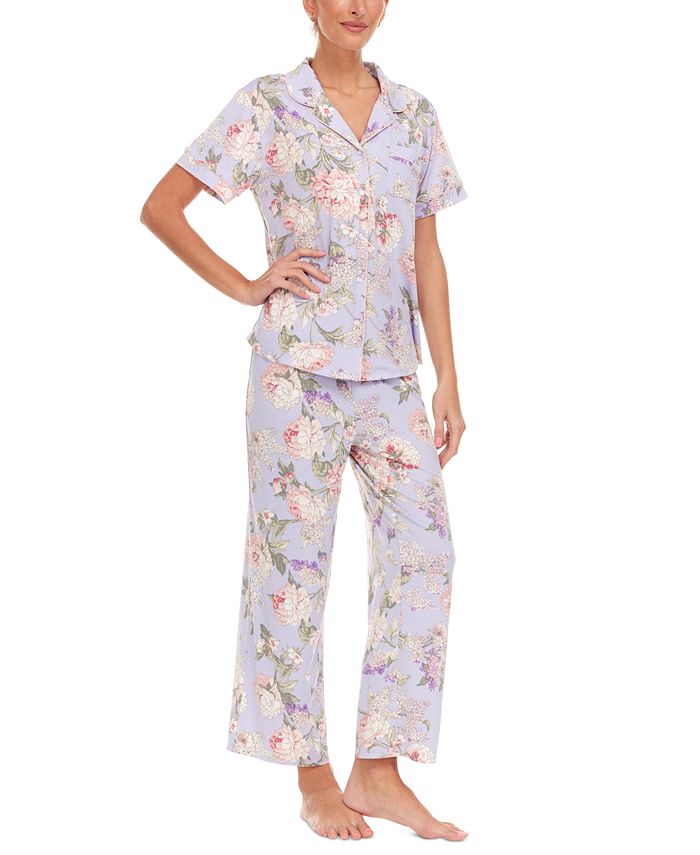 Flora by Flora Nikrooz Women's 2-Pc. Annie Floral Pajamas Set & Reviews ...