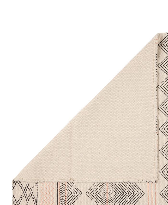 French Connection Stonewash Printed Cotton 28" x 48" Boris Strawberry ...