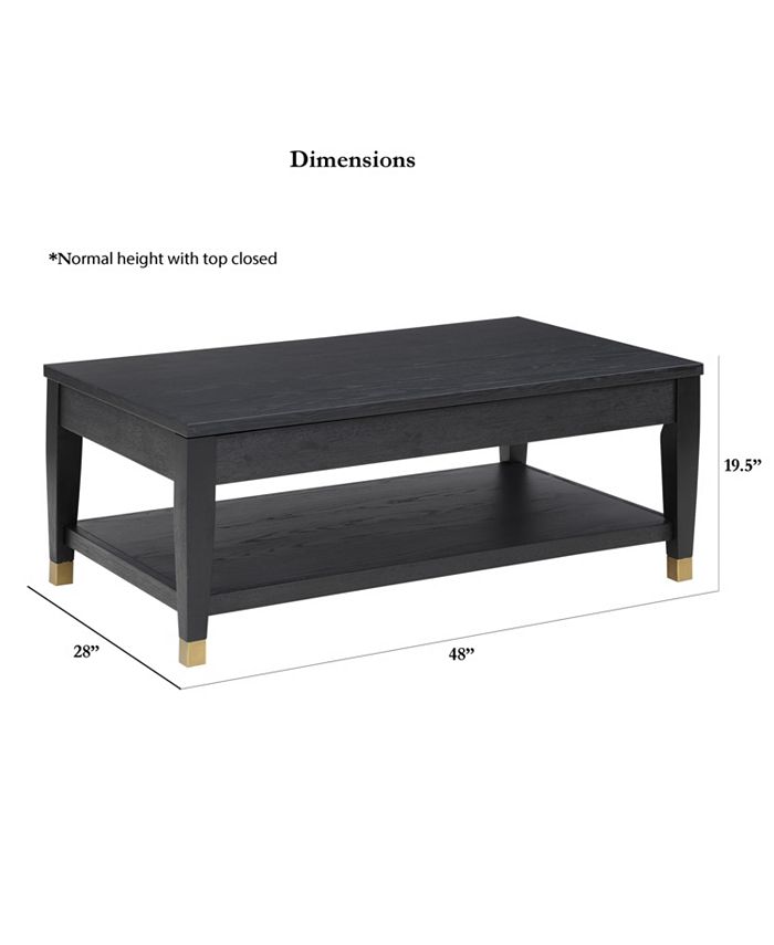 Furniture Steve Silver Yves 48" Wood Lift-Top Cocktail Table - Macy's