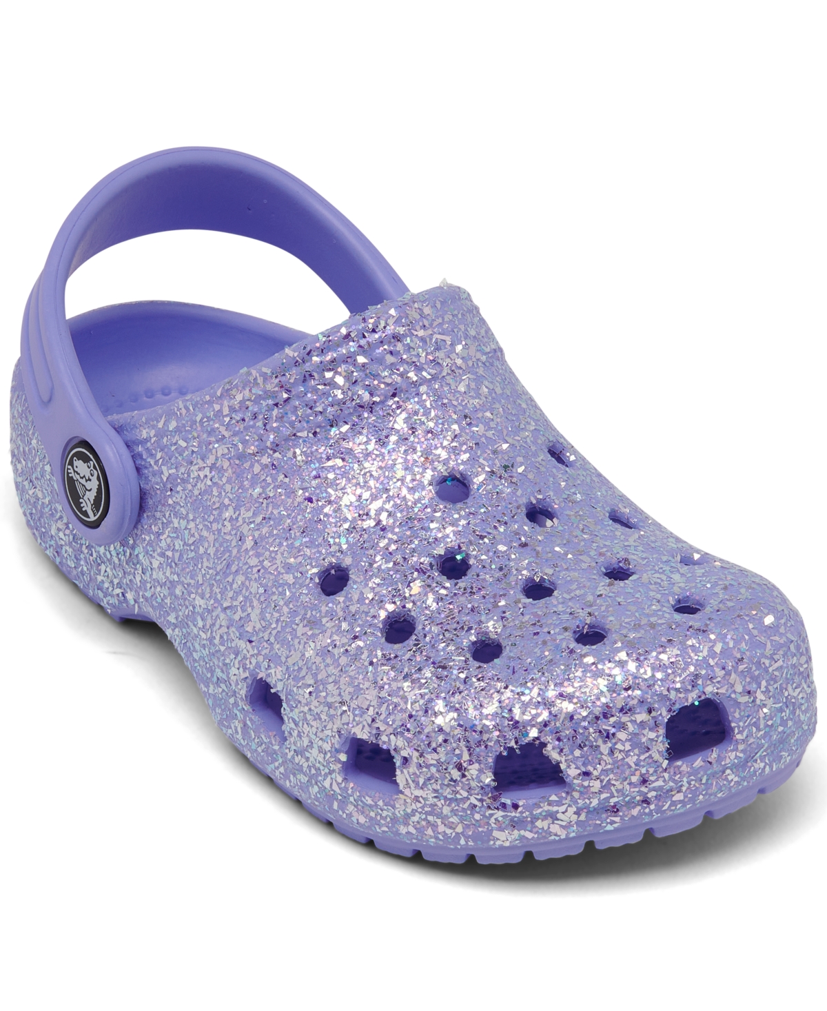 Crocs Little Girls Classic Glitter Clogs From Finish Line In Moon Jelly ...