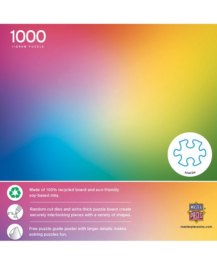 Masterpieces 1000 Piece Jigsaw Puzzle For Adults - Rainbow Gradient ...