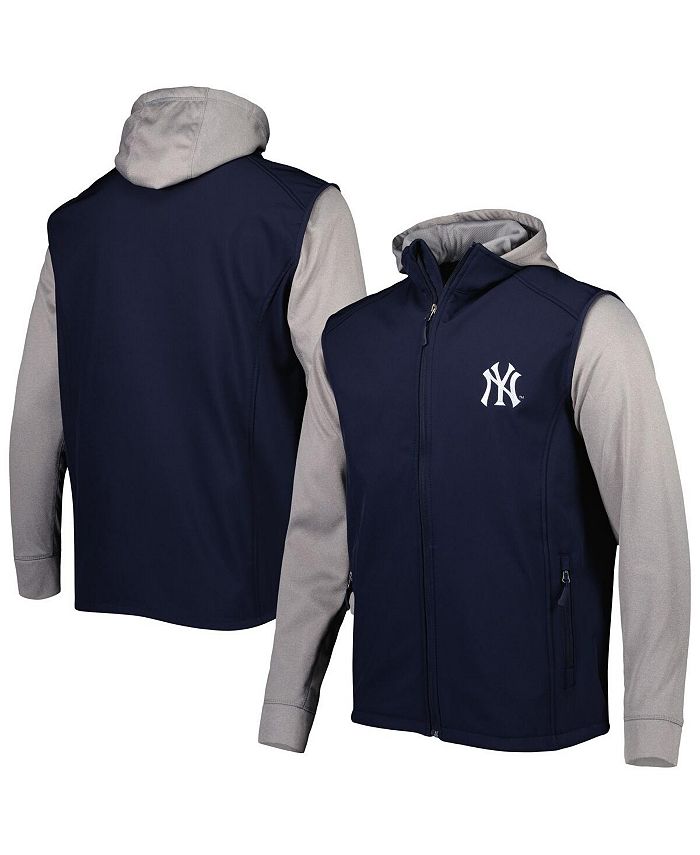 Dunbrooke Men's Navy, Heather Gray New York Yankees Alpha Full-Zip ...