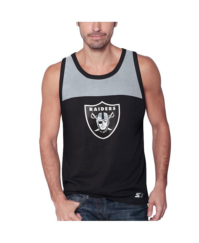 Starter Men's Black and Silver Las Vegas Raiders Logo Touchdown Fashion ...