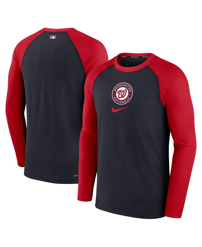 Nike Men's Navy Washington Nationals Authentic Collection Game Raglan ...