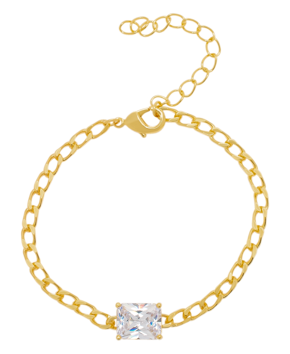 Click here for Macys Cubic Zirconia Emerald-Cut Chain Link Bracel... prices
