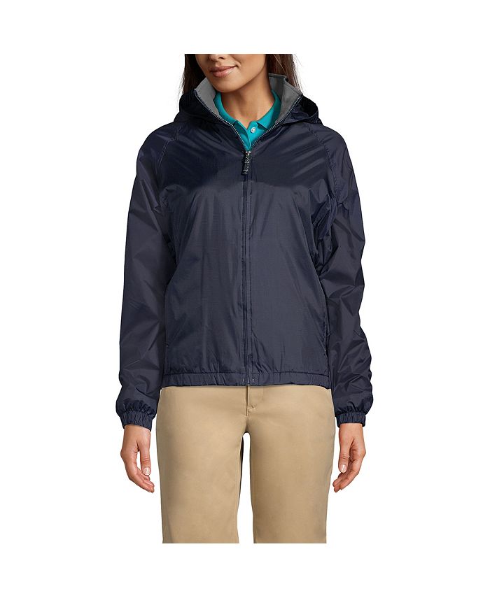 Lands' End Women's School Uniform Fleece Lined Rain Jacket - Macy's