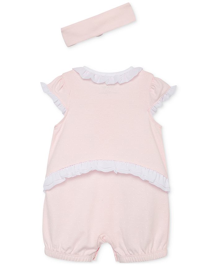 Little Me Baby Girls Garden Romper and Headband, 2 Piece Set Set - Macy's