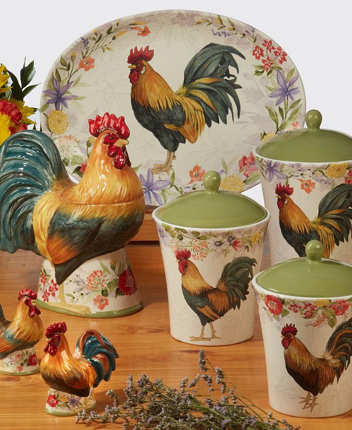 Certified International Floral Rooster Collection - Macy's