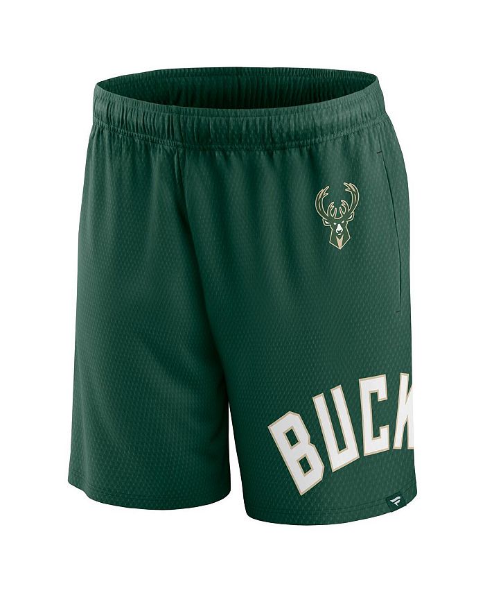 Fanatics Men's Hunter Green Milwaukee Bucks Free Throw Mesh Shorts - Macy's