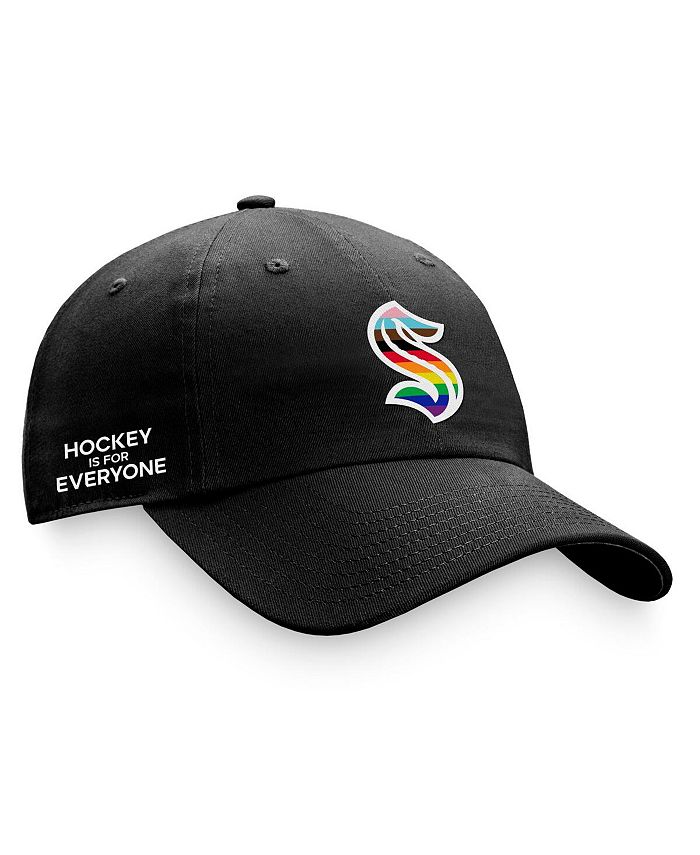 Fanatics Men's Black Seattle Kraken Team Logo Pride Adjustable Hat - Macy's