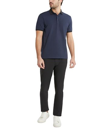 Kenneth Cole Men's Solid Button Placket Polo Shirt - Macy's