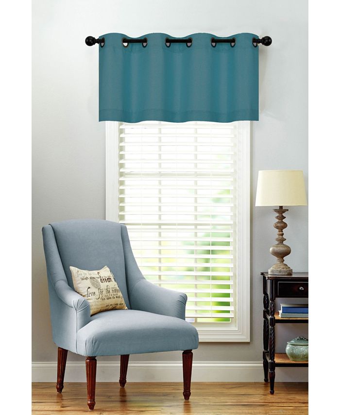 Kate Aurora Oversized Grommet Top Solid Color Window Valance Curtain ...