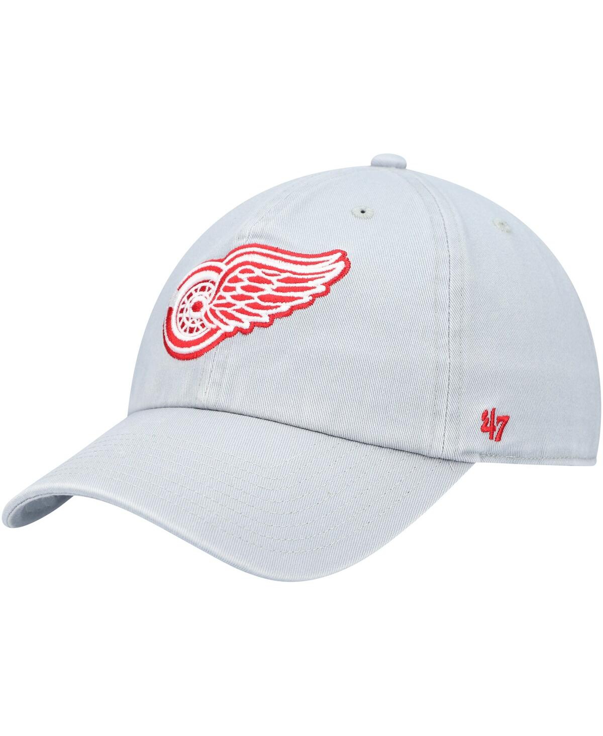 Click here for Mens 47 Brand Gray Detroit Red Wings Team Clean Up... prices