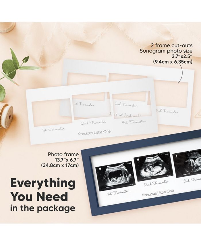 KeaBabies Trio Baby Sonogram Picture Frame, Baby Ultrasound Picture ...