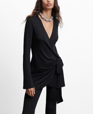 MANGO Women's Wrap Bow Cardigan - Macy's
