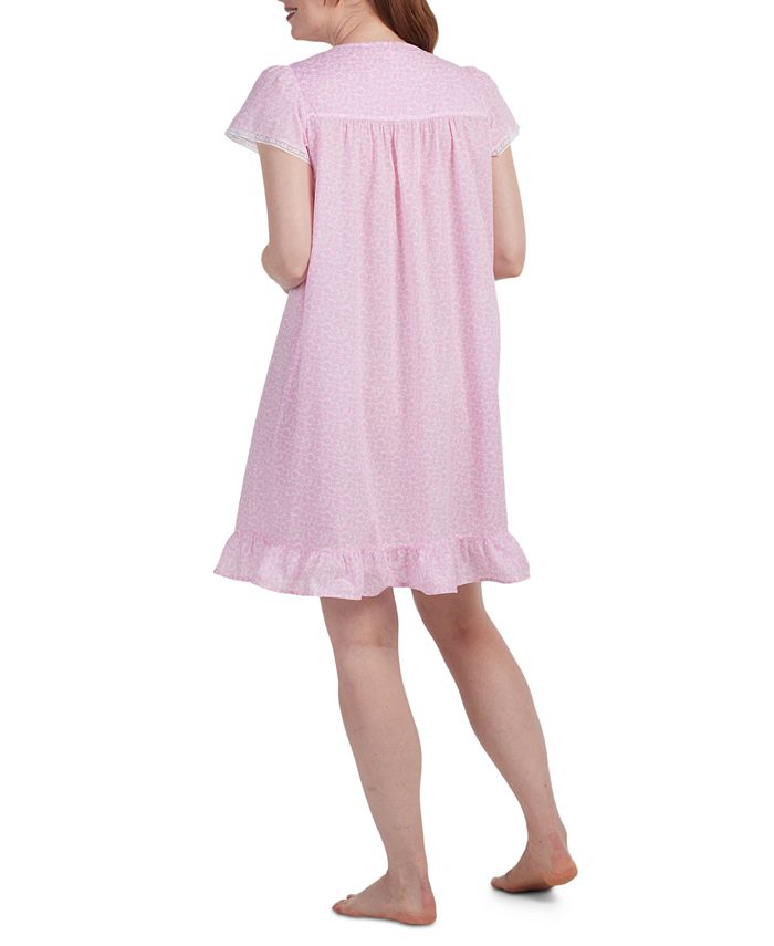 Miss Elaine Women's Cotton Ruffled-Hem Nightgown - Macy's
