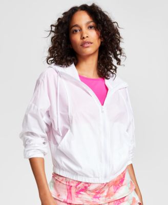 ID Ideology Women's Lightweight Woven Hooded Jacket, Created for Macy's ...