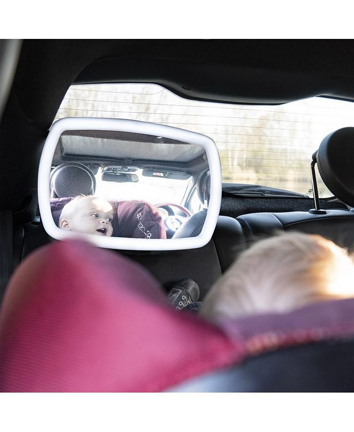 Joybi Boys Rotating Car Mirror with LED lights and remote, Baby Car ...