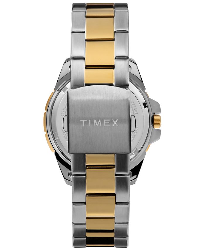 Timex Men's Quartz Analog Premium Dress Stainless Steel Two-Tone Watch ...
