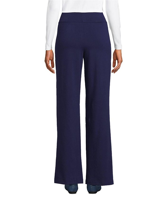 Lands' End Women's Starfish Mid Rise Wide Leg Pull On Pants - Macy's