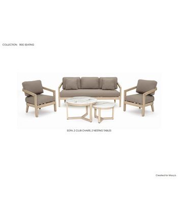 Agio Reid Outdoor Nesting Porcelain Top Coffee Tables (30" + 23 ...