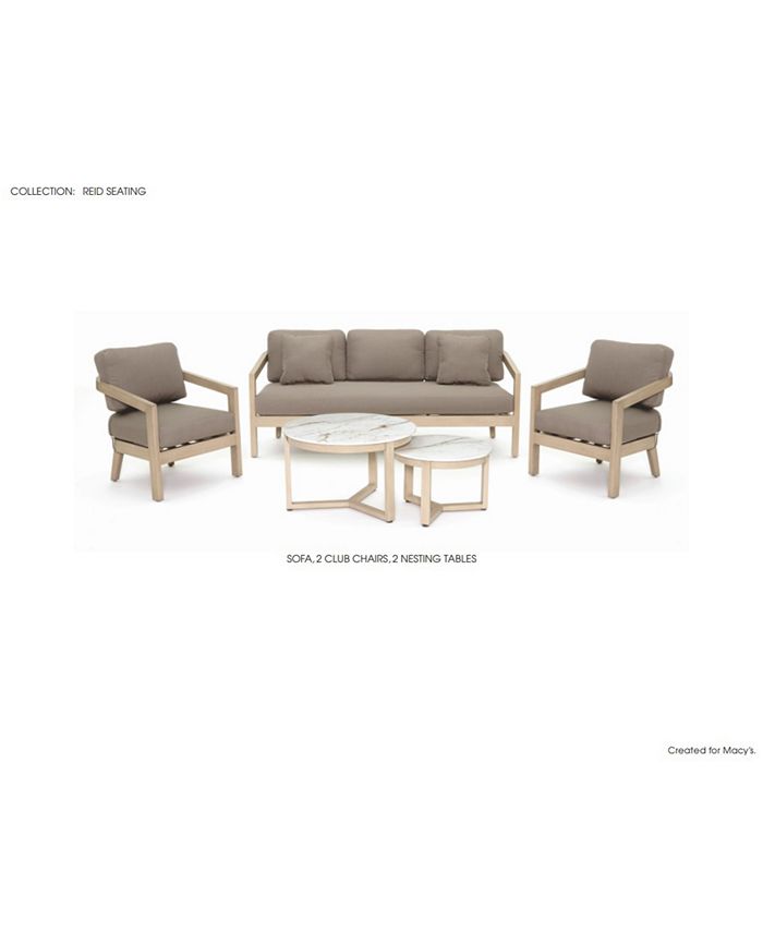 Agio Reid Outdoor Nesting Porcelain Top Coffee Tables (30" + 23 ...