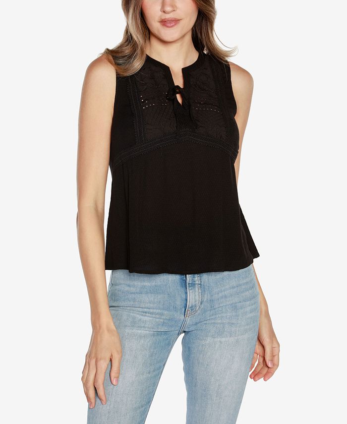 Belldini Women's Split Neck Tank Top - Macy's