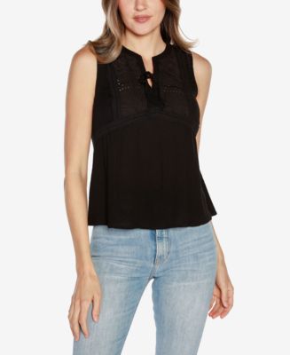 Belldini Women's Split Neck Tank Top - Macy's