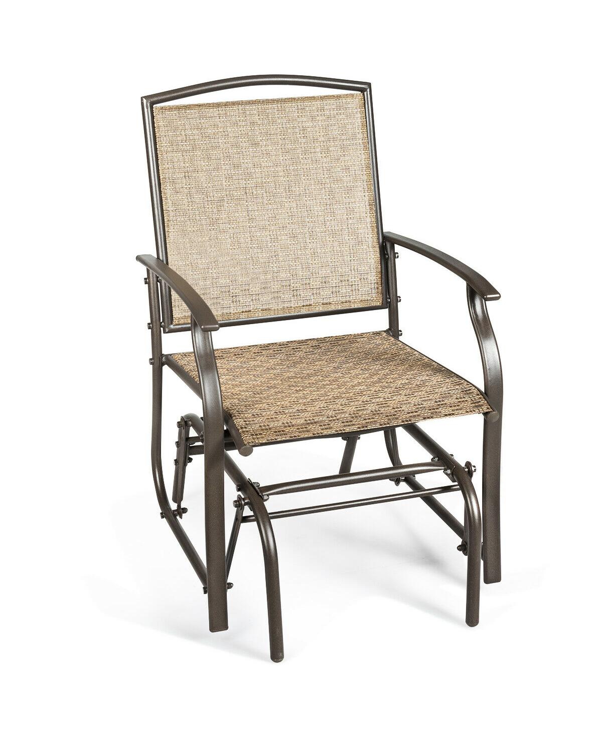 Click here for Costway Patio Swing Single Glider Chair Rocking Se... prices